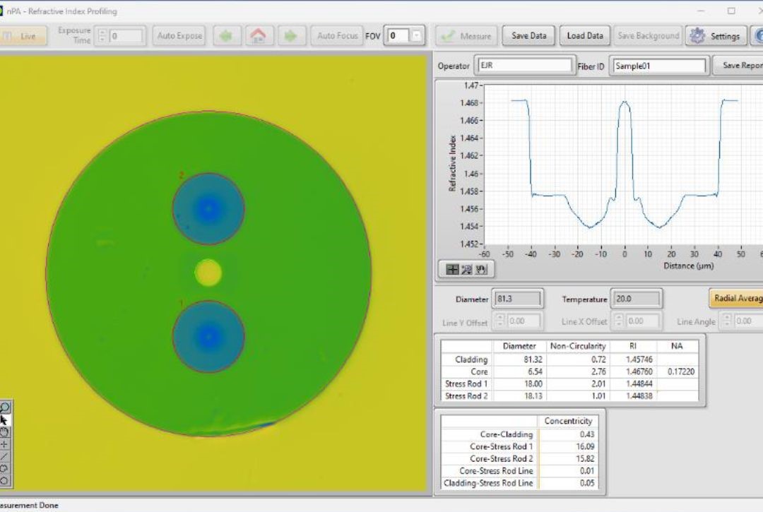 Measuring Fiber Geometry with Arden’s Refractive Index Profiler nPA-600 ...